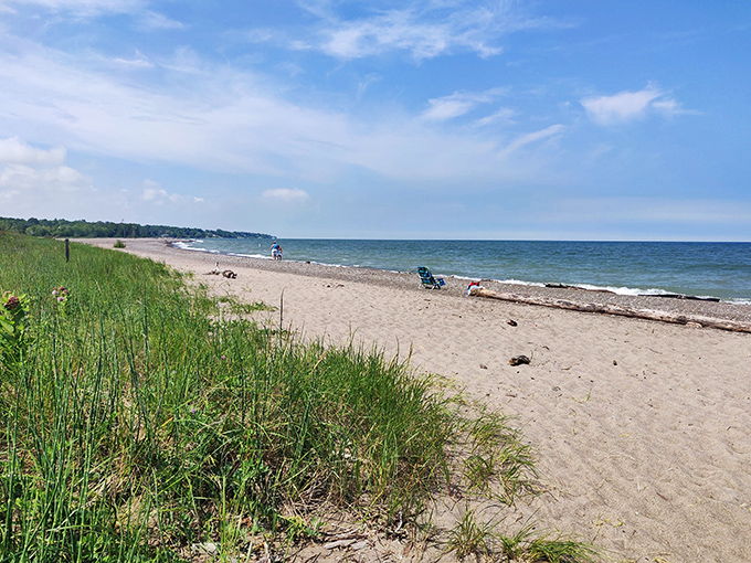 Ohio's best-kept secret unfolds along Lake Erie's shore&mdash;a mile of golden sand that makes you question your geography. Are we still in the Midwest?