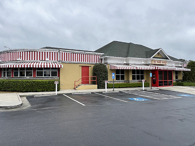 That iconic red and white striped awning isn't just welcoming you to lunch – it's inviting you to join a decades-long Atlanta tradition.