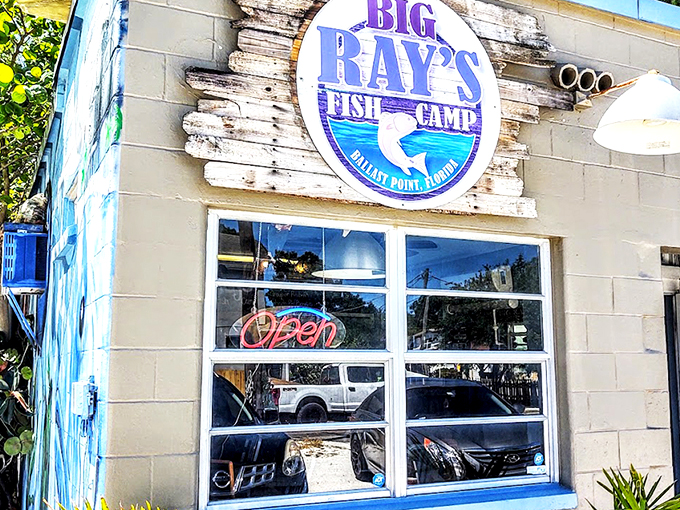 The unassuming exterior of Big Ray's Fish Camp proves once again that Florida's best seafood often hides in plain sight, like a grouper in seagrass.