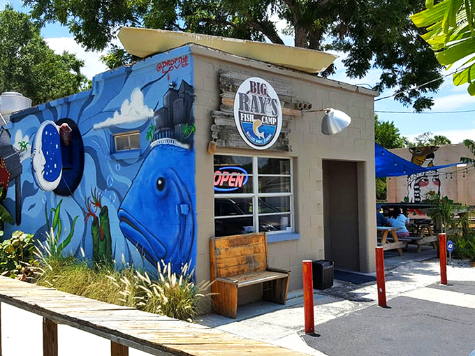 The unassuming exterior of Big Ray's Fish Camp proves once again that Florida's best seafood often hides in plain sight, like a grouper in seagrass.