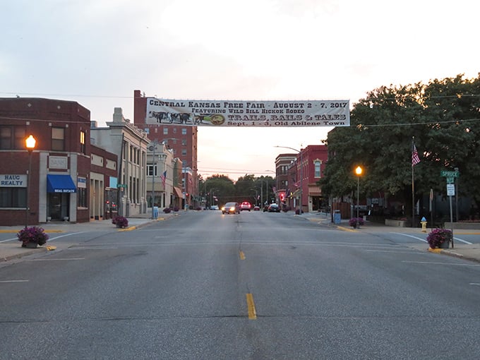 Abilene's downtown skyline blends agricultural roots with small-town charm. Those unassuming buildings aren't just for show&mdash;they're monuments to Kansas's heritage.