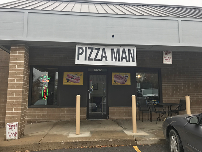 The unassuming storefront of The Pizza Man in Lenexa might fool you, but locals know this brick fa&ccedil;ade hides Chicago-style treasures worth the pilgrimage.