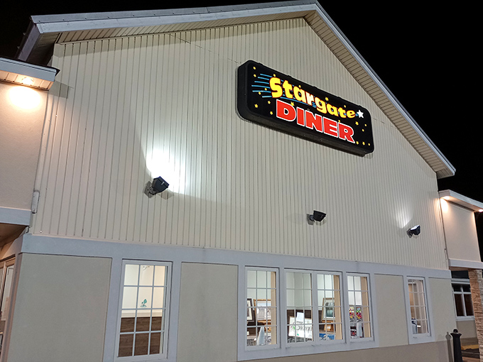 The red and cream exterior of Stargate Diner stands like a beacon of comfort food hope in Seaford. No intergalactic travel required&mdash;just an appetite for home cooking.