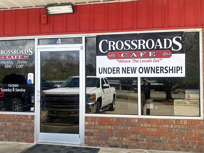 The unassuming red brick exterior of Crossroads Cafe might not scream "culinary destination," but locals know better&mdash;it's what's inside that counts.