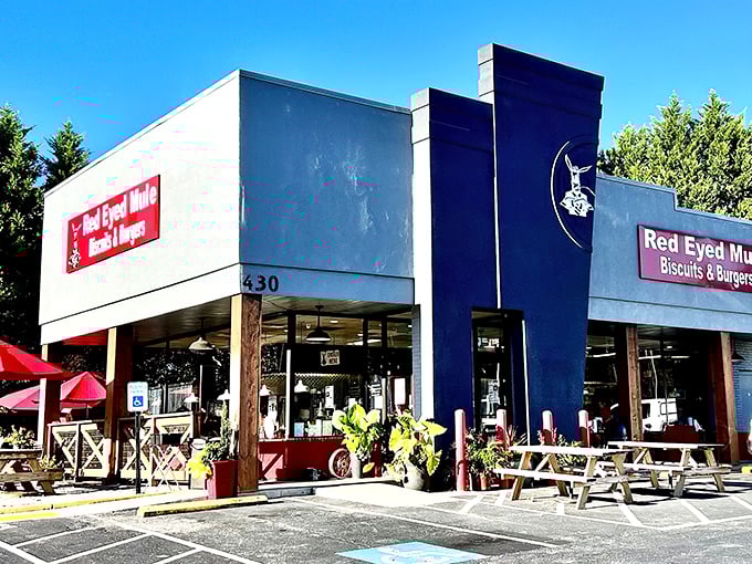 The blue and white facade might not scream "culinary destination," but that's the point&mdash;the best breakfast spots never advertise their greatness with neon signs.