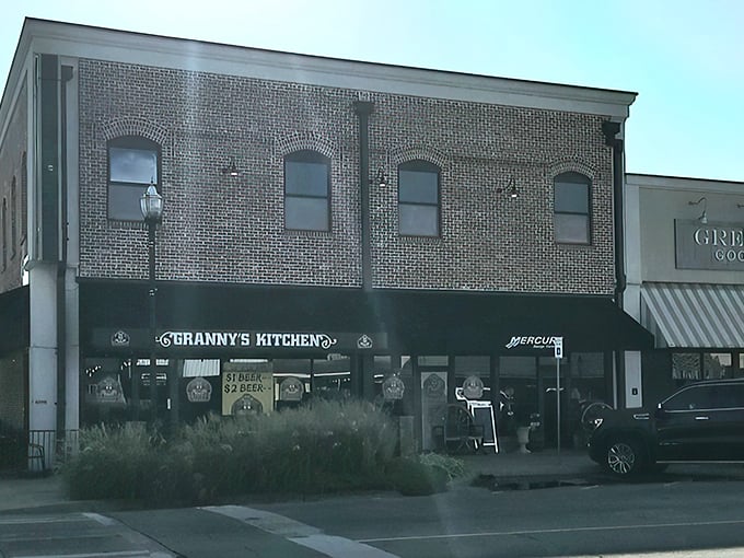 The unassuming brick exterior of Granny's Kitchen hides culinary treasures within, like finding a Michelin-starred meal in your favorite aunt's living room.
