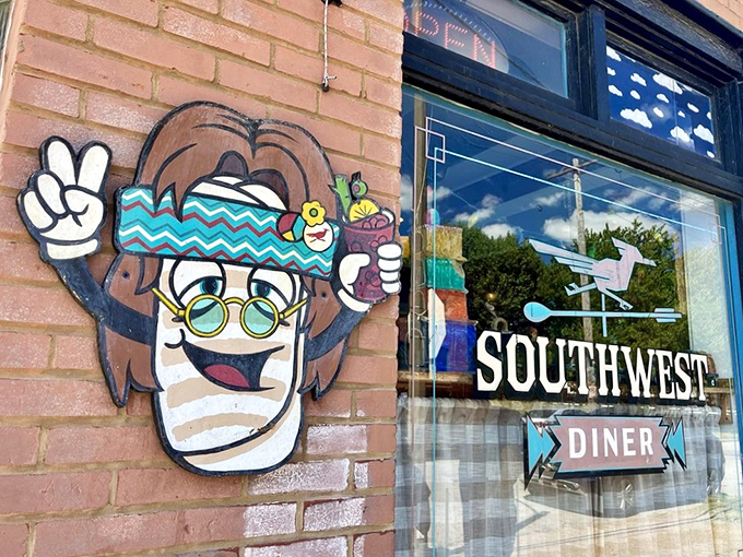 The corner brick building with its vintage "DINER" sign promises Southwestern treasure in the heart of St. Louis. A culinary oasis hiding in plain sight.