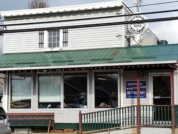 The unassuming white exterior of Boyd & Wurthmann belies the culinary treasures within. Horse-drawn buggies outside are the only hint you've stumbled upon an Ohio dining institution.