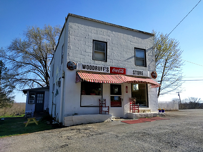 The classic white storefront with its red-striped awning isn't just inviting&mdash;it's practically whispering sweet nothings about pie to passersby on Route 29.