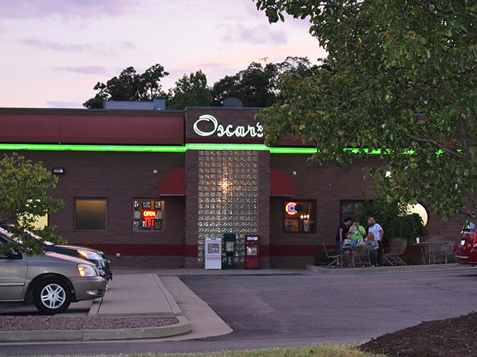 Oscar's welcoming exterior promises comfort food paradise with its distinctive red awnings and classic brick fa&ccedil;ade&mdash;like a time machine to simpler, delicious days. 