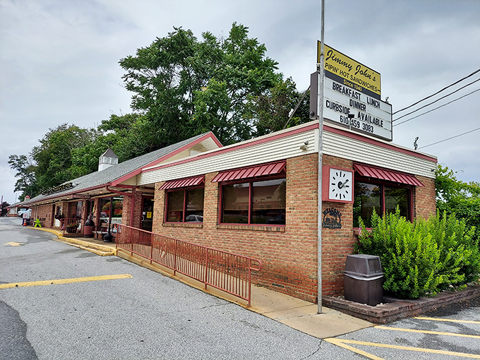 The unassuming exterior of Jimmy John's belies the culinary treasures within. Like all great food institutions, it doesn't need flashy signage to draw devoted fans.