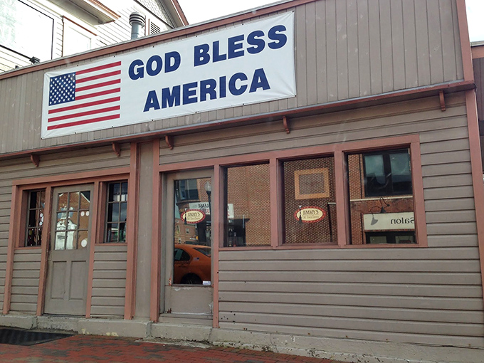 The unassuming exterior beckons like a lighthouse for hungry travelers. Jimmy's promise to treat "Everyone Like A Regular" isn't just a slogan&mdash;it's their delicious reality.
