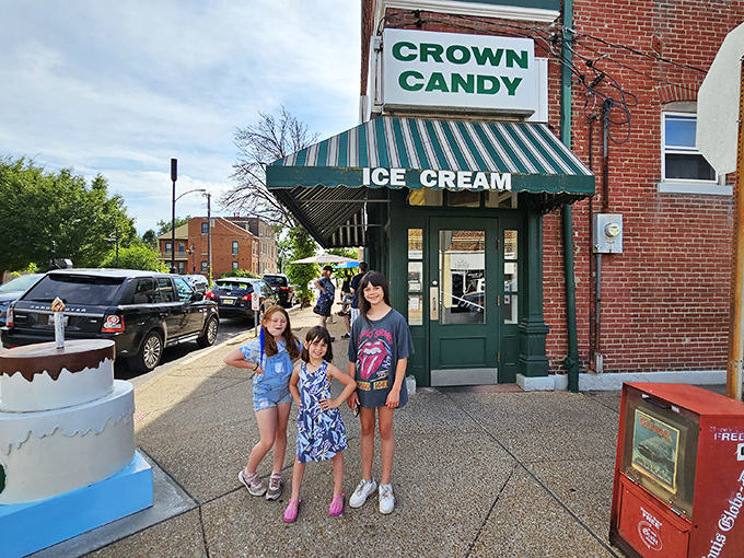 A time capsule on St. Louis Avenue, Crown Candy Kitchen's classic green storefront has been beckoning sweet-toothed patrons since Woodrow Wilson was president.