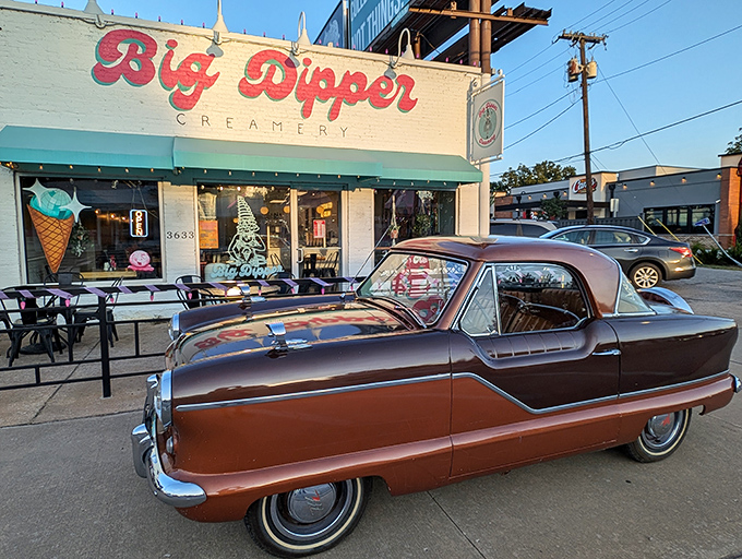 That vintage car parked outside Big Dipper isn't just for show&mdash;it's a time machine transporting you to an era when ice cream was an event, not just a dessert.