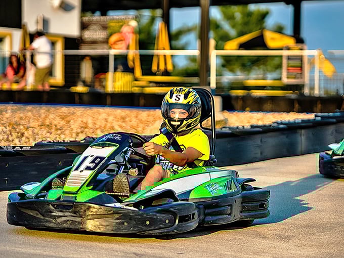 The winding track at Xtreme Racing Center looks like a concrete ribbon of dreams. Smoky Mountain sunsets provide the perfect backdrop for high-speed shenanigans.