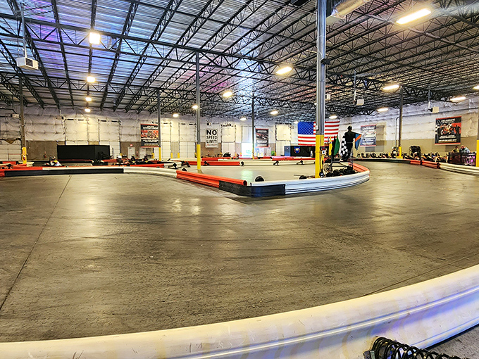 The sprawling indoor track at K1 Speed beckons speed demons of all ages. Where else can you legally drive this fast without a state trooper on your tail? 