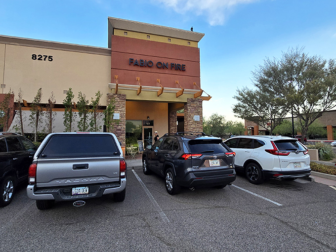 The unassuming desert-toned exterior of Fabio On Fire might not scream "authentic Italian," but inside awaits a culinary adventure that would make any nonna proud.