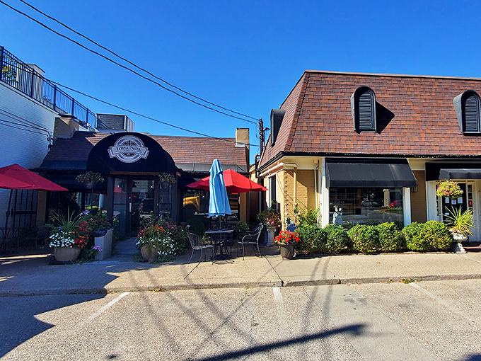 The unassuming yellow brick fa&ccedil;ade of Lotsa Pasta beckons like an old friend. That ornate sign promises Mediterranean treasures await behind that classic black door.