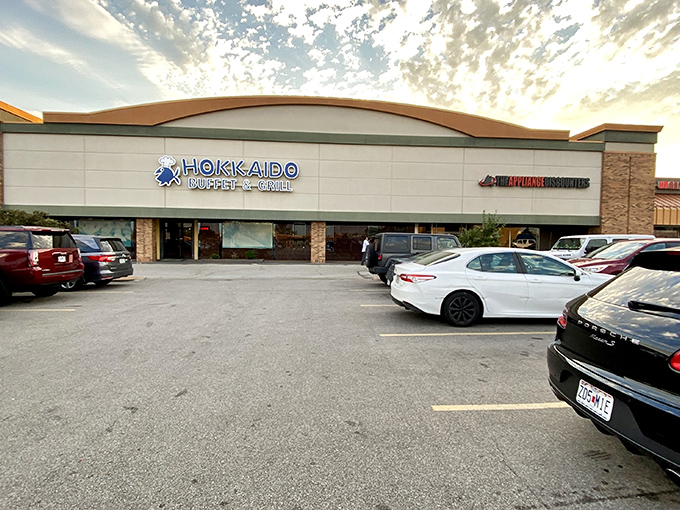The unassuming exterior of Hokkaido Buffet & Grill hides a wonderland of culinary excess within. Like finding Narnia in a strip mall.