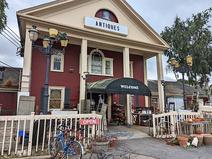 A New England time portal disguised as a charming red building. Cape Cod's architectural equivalent of "come on in, we've got stories to tell."