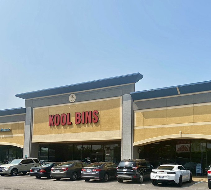 The unassuming storefront of Kool Bins belies the treasure trove within. Like a Vegas casino, what happens inside defies all reasonable expectations.
