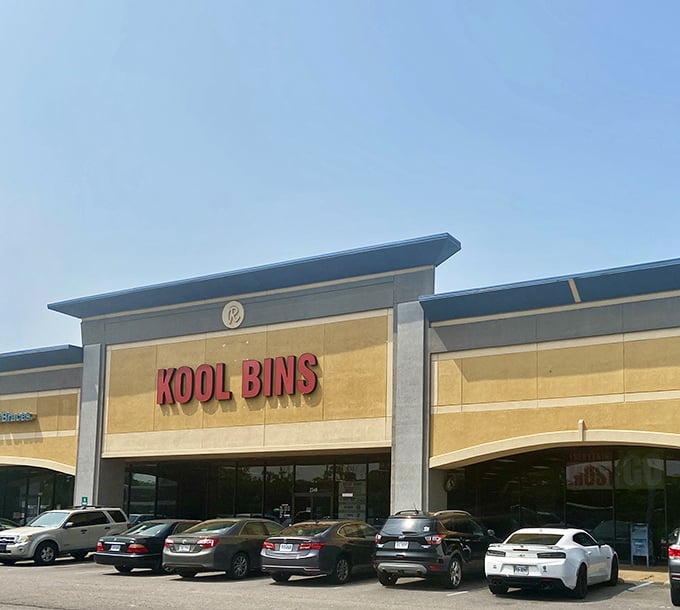 The unassuming storefront of Kool Bins belies the treasure trove within. Like a Vegas casino, what happens inside defies all reasonable expectations.