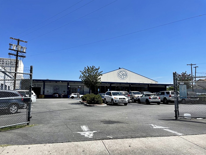 The blue-trimmed white warehouse doesn't scream "treasure trove" from the outside, but inside this unassuming building, secondhand dreams come true daily.