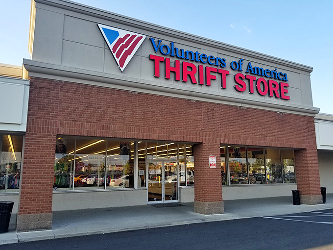 The unassuming brick facade of VOA Thrift Store on West Henderson Road hides a treasure trove of possibilities waiting inside.