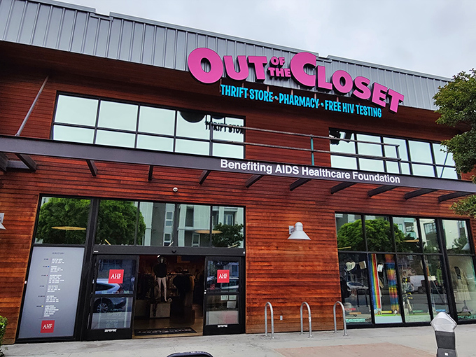 The iconic pink sign beckons treasure hunters to this Hollywood Boulevard gem, where thrifting meets healthcare in an only-in-LA combination.