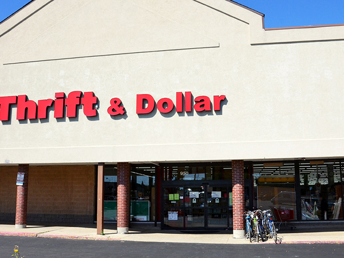 The unassuming storefront of Thrift & Dollar Inc beckons with the siren call that has launched a thousand bargain-hunting expeditions across Aurora.