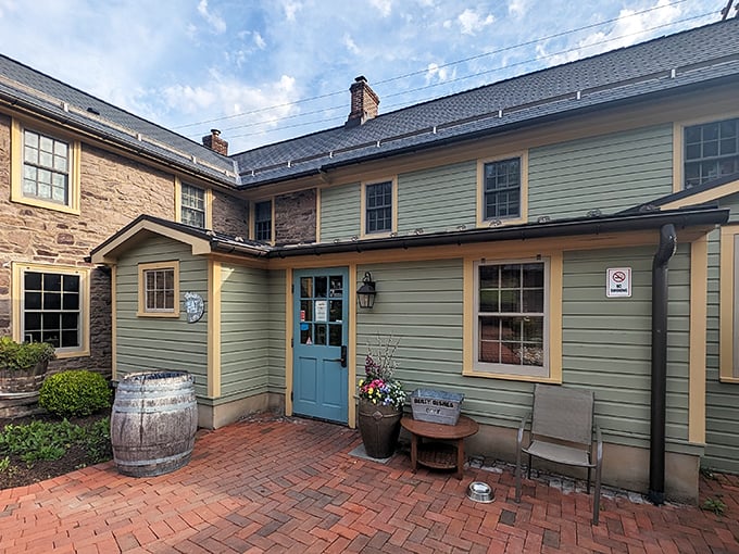 The historic charm of Lumberville General Store welcomes you with its stone facade, cheerful blue door, and inviting porch &ndash; Pennsylvania's delicious secret hiding in plain sight. 