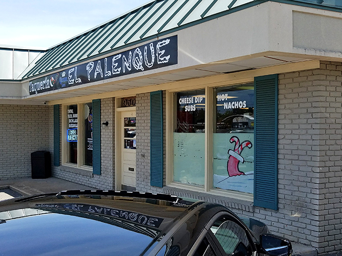 The unassuming storefront of El Palenque might not stop traffic, but the aroma wafting from inside certainly will. Mexican food paradise awaits!