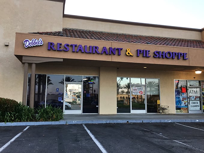 The purple lettering says it all &ndash; this isn't just a restaurant, it's a pie sanctuary where calories fear to tread and diet plans go to die. 