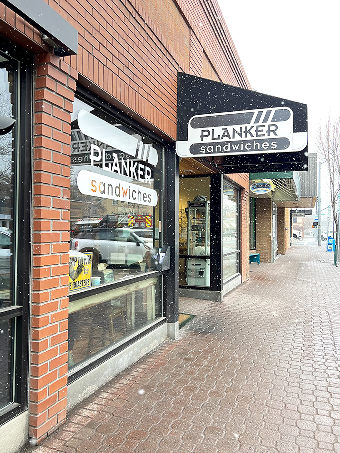 The unassuming brick storefront of Planker Sandwiches beckons like a lighthouse for the hungry. Simple signage, extraordinary sandwiches waiting inside.
