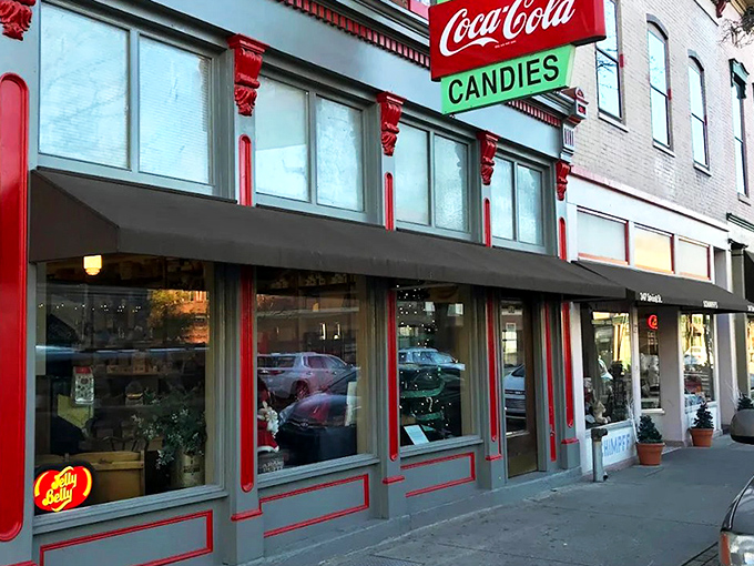 The storefront that time forgot! Schimpff's has been tempting sweet tooths on Jeffersonville's main drag since Chester Arthur was president. 