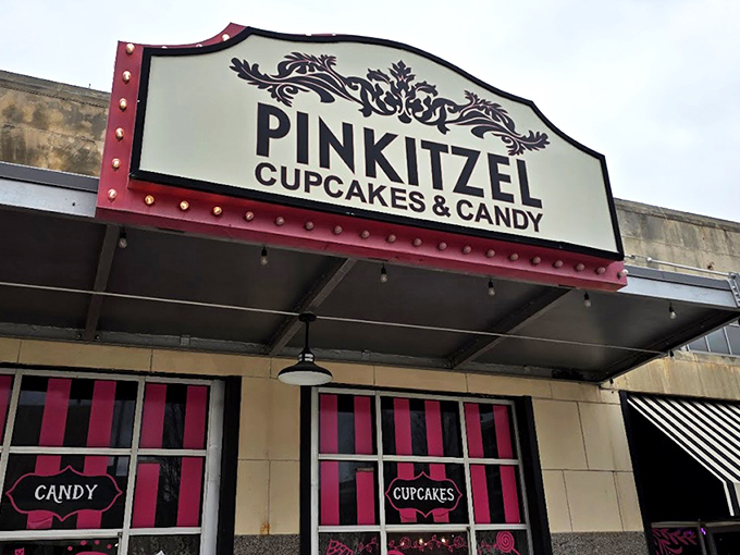 The marquee doesn't lie&mdash;Pinkitzel is where cupcake dreams and candy fantasies collide in a pink-striped wonderland on Oklahoma City's sweet scene.