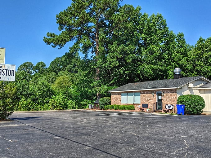 The unassuming brick exterior hides culinary greatness like Clark Kent's glasses hide Superman. This modest building houses steak nirvana. 