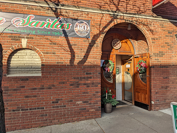 The unassuming brick corner that houses pizza paradise. Like Clark Kent's glasses, this modest exterior hides superhero-level Italian food inside. 