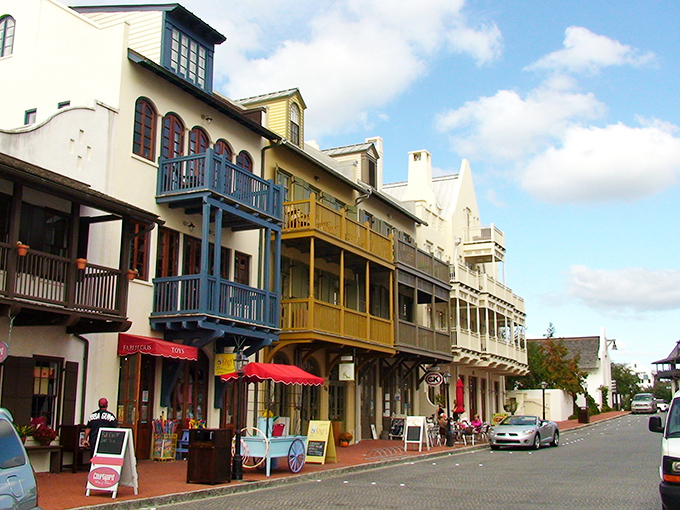 Cobblestone streets and colorful facades create the illusion you've somehow teleported to a European coastal village while still in Florida's Panhandle.