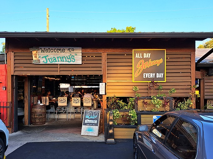 Johnny's wooden facade welcomes you like an old friend who happens to make life-changing sandwiches. No pretension, just promise.