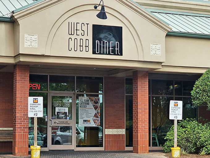The welcoming facade of West Cobb Diner beckons hungry travelers with its understated charm. This Marietta gem proves that extraordinary food often hides in plain sight.