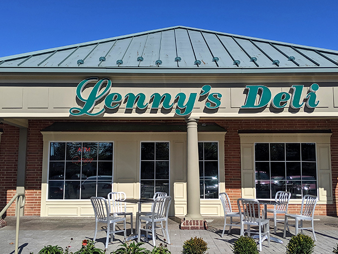 The teal script of Lenny's Deli against brick and cream siding isn't just signage&mdash;it's a promise of comfort food that transcends trends and satisfies souls.