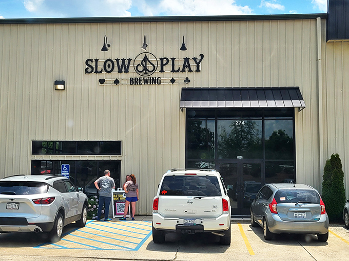 Unassuming on the outside, extraordinary on the inside&mdash;Slow Play Brewing's exterior promises craft beer excellence behind its industrial fa&ccedil;ade.