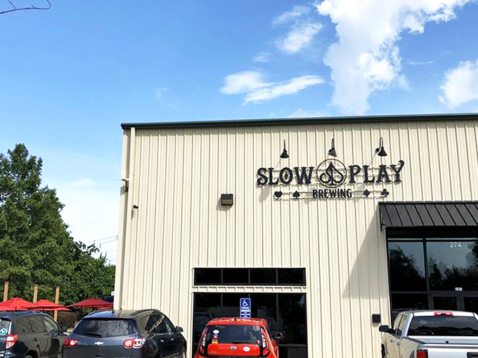 Unassuming on the outside, extraordinary on the inside&mdash;Slow Play Brewing's exterior promises craft beer excellence behind its industrial fa&ccedil;ade.