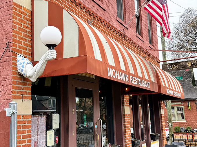 The iconic red-brick facade and striped awnings of The Old Mohawk aren't just charming&mdash;they're a beacon for sandwich pilgrims seeking salvation between two slices of bread.