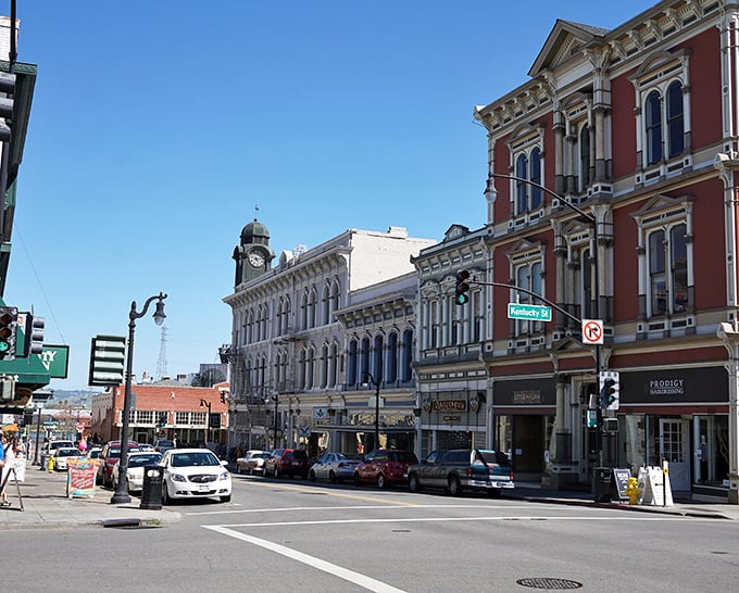 Petaluma's historic downtown looks like a movie set, but unlike Hollywood facades, these Victorian beauties house real shops, restaurants, and enough charm to fill a postcard.