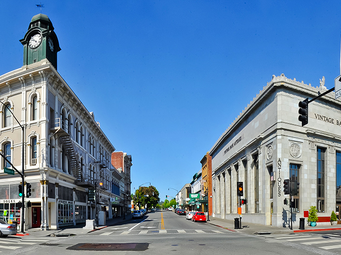 Petaluma's historic downtown looks like a movie set, but unlike Hollywood facades, these Victorian beauties house real shops, restaurants, and enough charm to fill a postcard.
