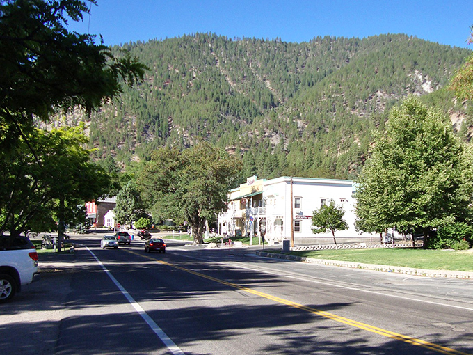 Genoa's main street offers that perfect small-town tableau &ndash; historic buildings nestled against mountains so majestic they look like they're showing off.