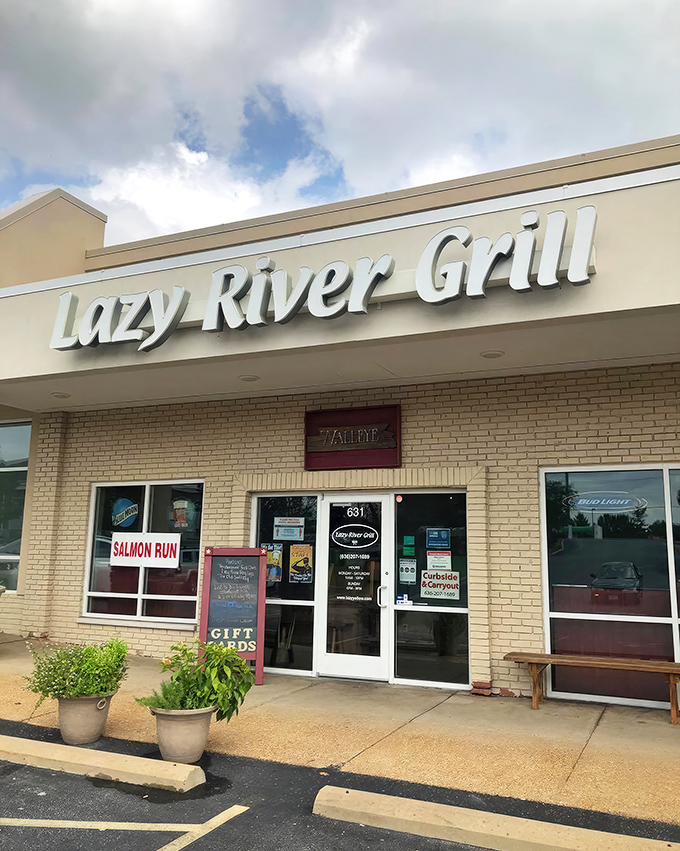 From the outside, Lazy River Grill keeps its secret well-hidden – a modest storefront concealing seafood treasures that would make coastal restaurants envious.