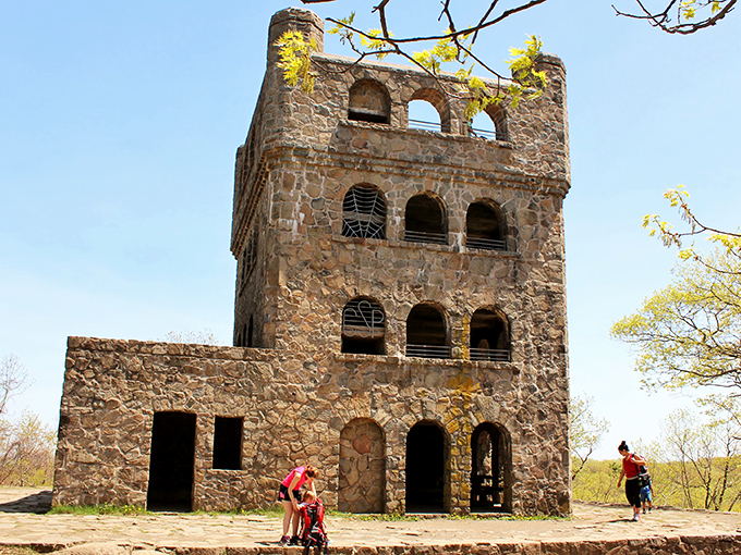 Fall's golden touch transforms the Tower Trail into nature's runway, where even the most casual hiker becomes a woodland fashionista.